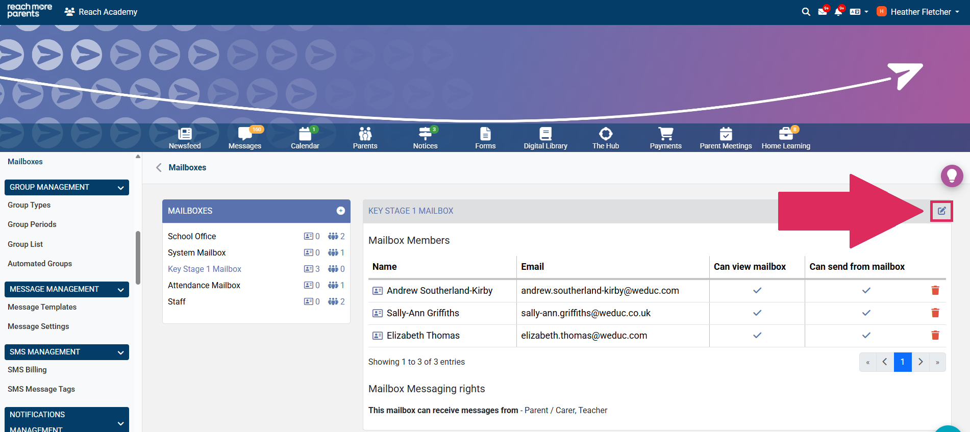 Adding staff to a Mailbox (individually and by role)